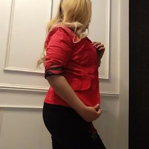 Jackets & Coats | Red Blazor | Poshmark